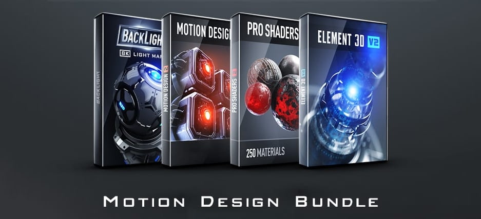 E3D V2 模型/材质/贴图/灯光包 Video Copilot – Motion Design 2, Backlight, Pro ...