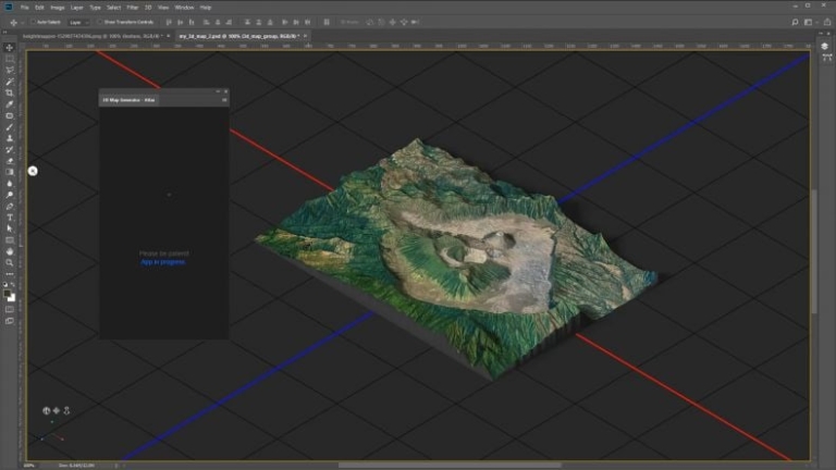 【PS插件】立体地图生成器扩展面板 Photoshop 3D Map Generator-红森林