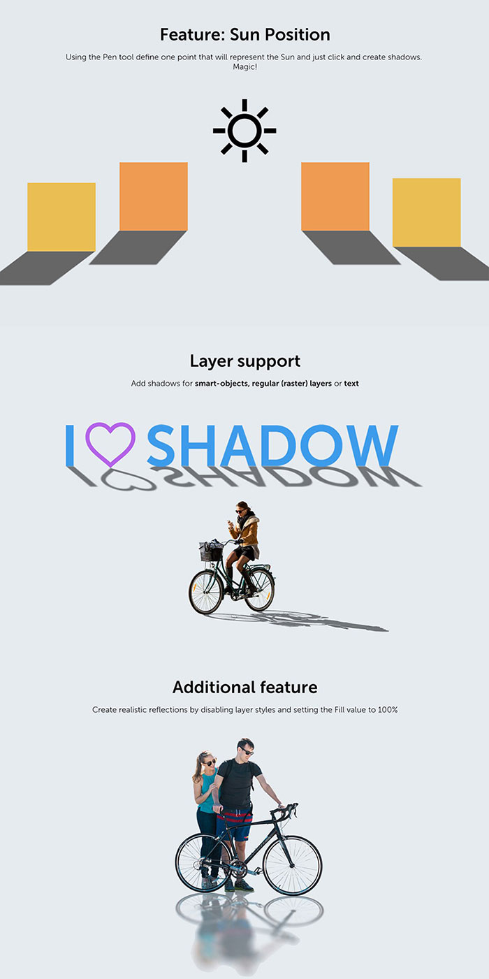 【PS插件】PS倒影阴影创建扩展插件 Shadow /逼真的PS投影插件 Shadowify-红森林