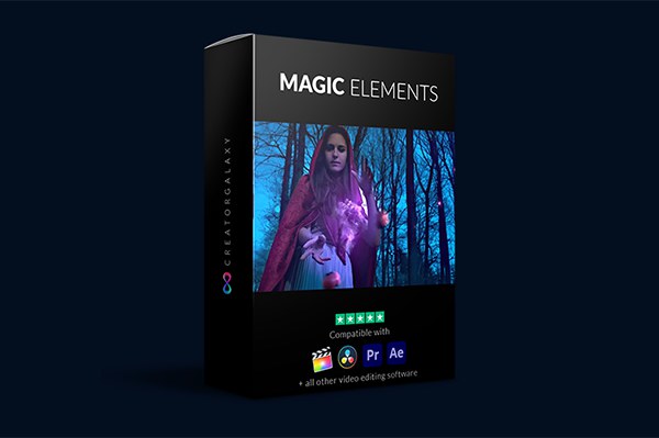 【4K视频素材】32个奇幻暗黑魔法法术粒子烟雾特效合成动画视频素材 有透明通道 Magic Elements Bundle-红森林