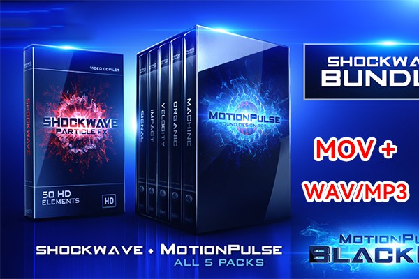 【视频素材】Video Copilot 机构出品50个爆炸烟雾火焰尘土扩散冲击波视频素材+2000个科幻合成音效 Video Copilot – MotionPulse BlackBox ...