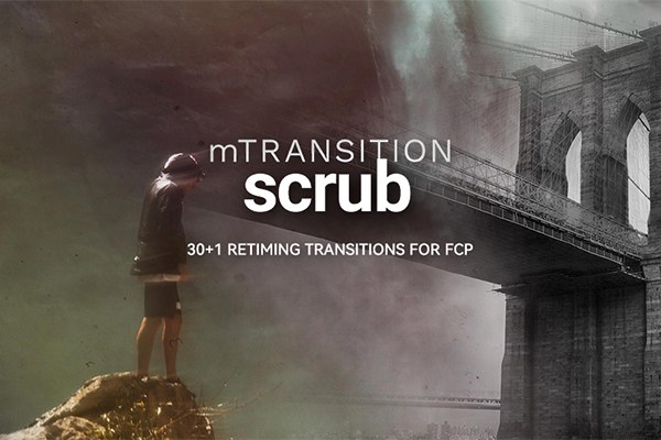 【FCPX插件】31种时间重映射加速卡帧重放鬼畜视觉转场预设 motionVFX – mTransition Scrub-红森林