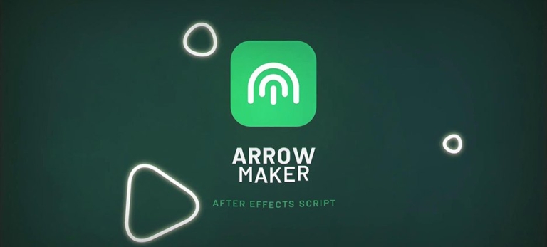 【AE脚本】自定义路径线条箭头动画生成器 Arrow Maker Script-红森林