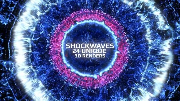 【AE模板】24种震撼魔法能量冲击波爆炸特效合成动画 Shockwaves Pack-红森林