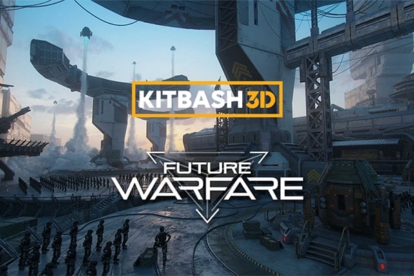 【材质模型】未来科幻军事基地尖端武器工业装备战争堡垒建筑设施3D贴图材质模型 KitBash3D – Future Warfare-红森林