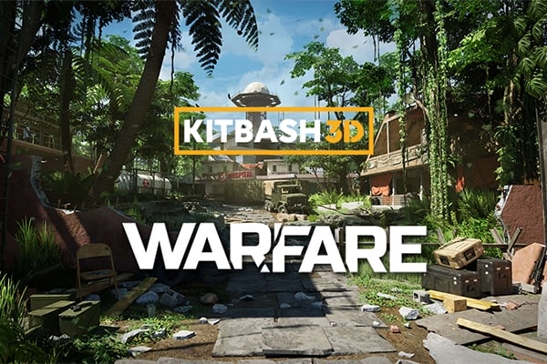 【材质模型】战争前线破壁残垣军事基地战车装备武器医疗阵地场景3D贴图材质模型 KitBash3D – Warfare-红森林