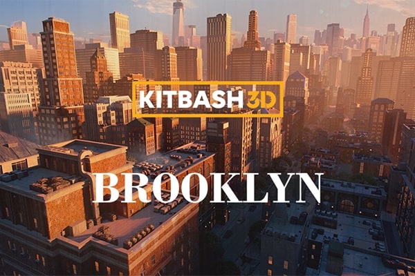 【材质模型】纽约布鲁克林城市街区建筑大厦砖墙公寓住宅3D贴图材质模型 KitBash3D – Brooklyn-红森林