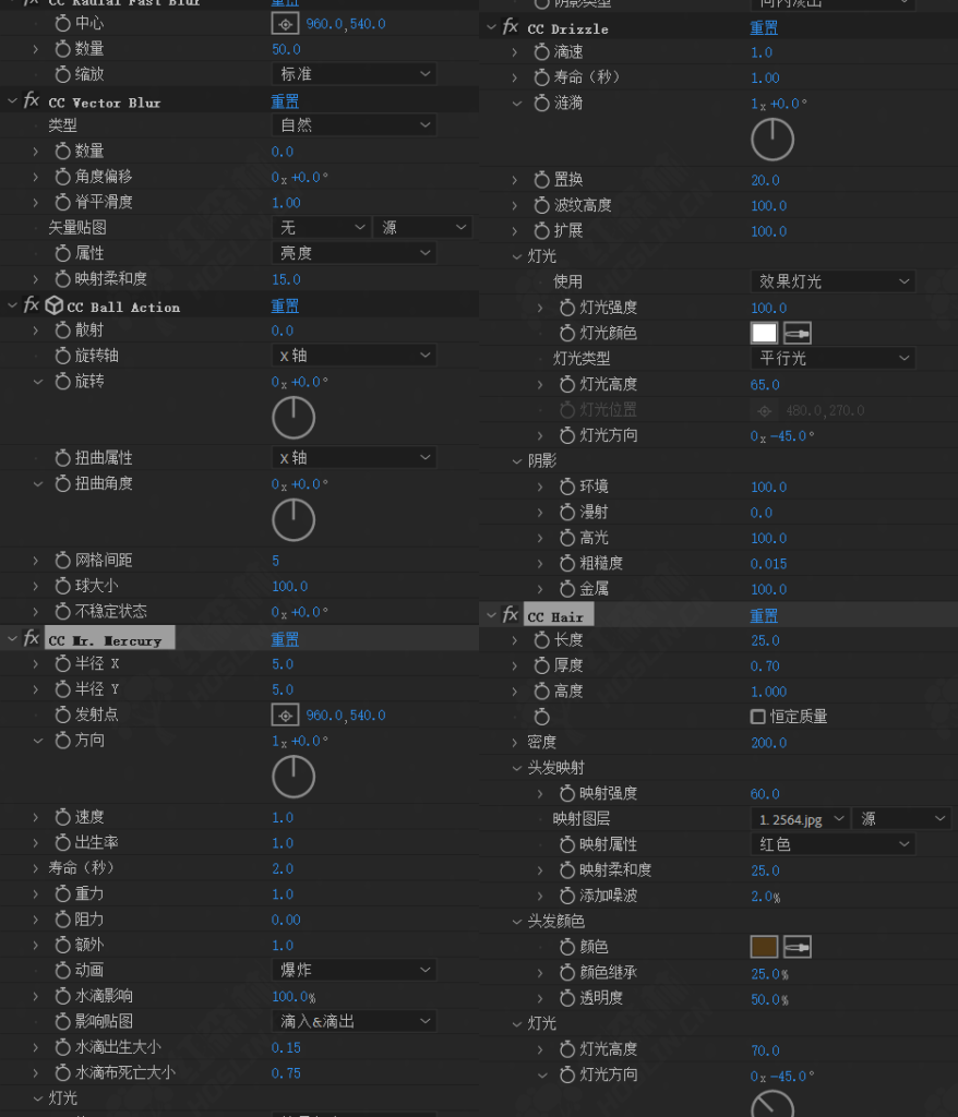 【AE插件】AE2024内置插件CycoreFXHD(CC插件)+Keylight抠像插件 Win汉化版-红森林
