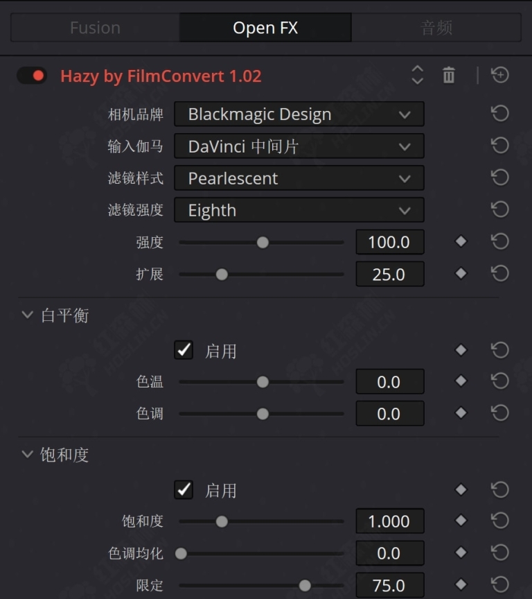 【达芬奇插件】梦幻柔光电影朦胧散射滤镜复古调色插件 FilmConvert Hazy v1.02 Win/Mac汉化版-红森林
