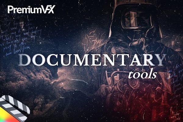 【FCPX插件】50款复古档案历史科教纪录片文字标题转场叠加特效预设 PremiumVFX – Documentary Tools 汉化版-红森林