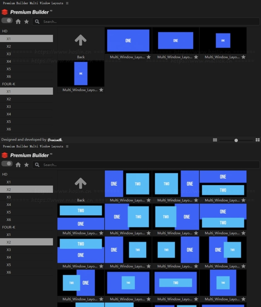 【PR脚本】100种视频多画面窗口布局排版展示动画 Multi Window Layouts for Premiere Pro-红森林