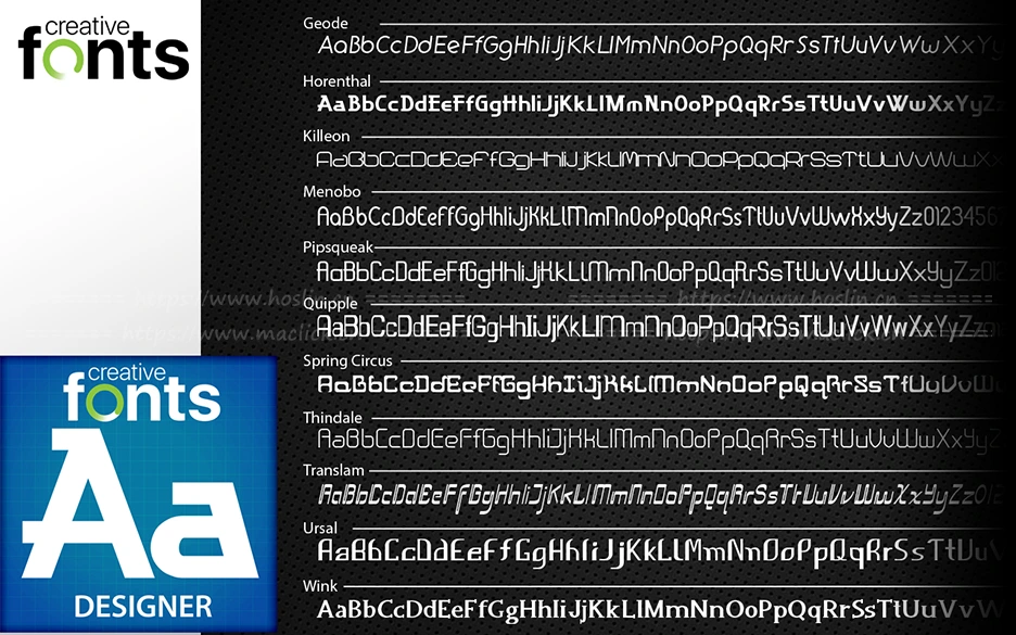 【字体】现代传统经典手写漫画游戏风格创意图文排版海报LOGO艺术设计英文字体合集 Summitsoft Creative Fonts ...